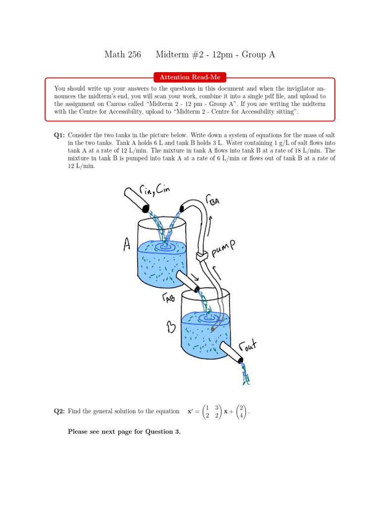 Midterm 2 A | PDF | Mathematical Relations | Differential Equations Midterm 2 A | PDF | Mathematical Relations | Differential Equations