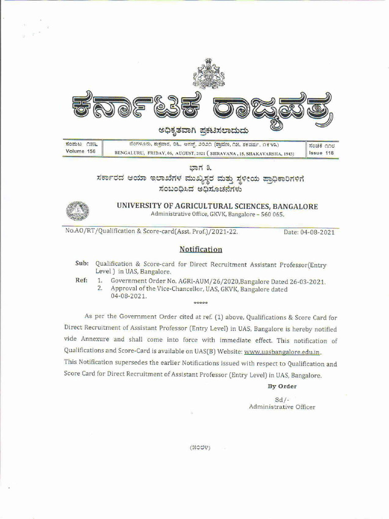 Guidelines and Score Card For Direct Recruitment of Assistant Professor ...
