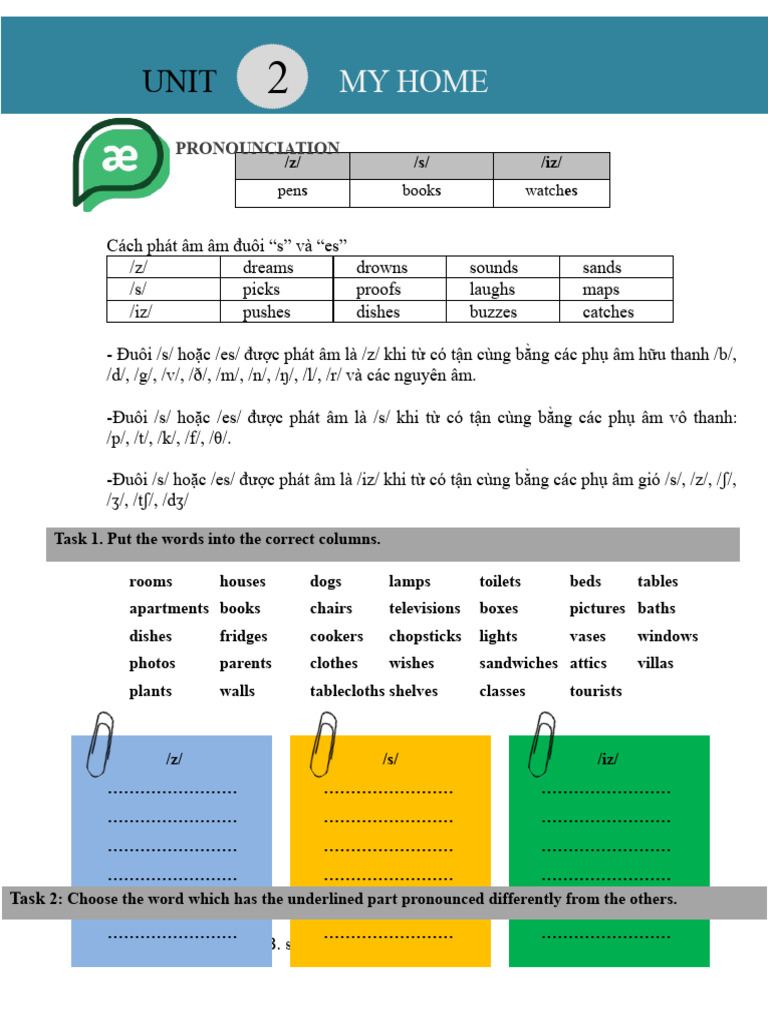 Tieng Anh 6 GLOBAL SUCCESS Unit 2 | PDF