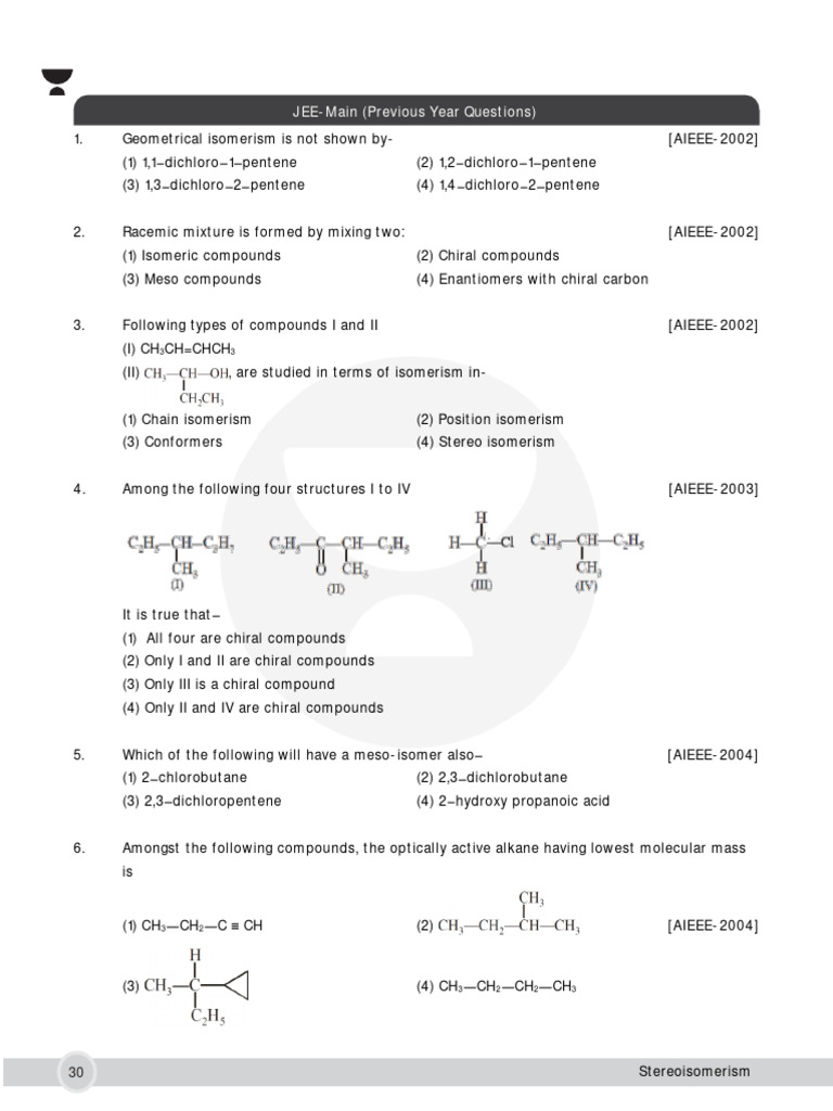 Class 12 Book 5 Organic Chemistry Stereoisomerism | PDF | Isomer ...