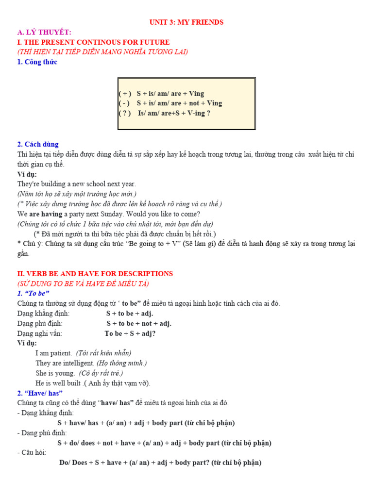 Unit 3. My Friends | PDF