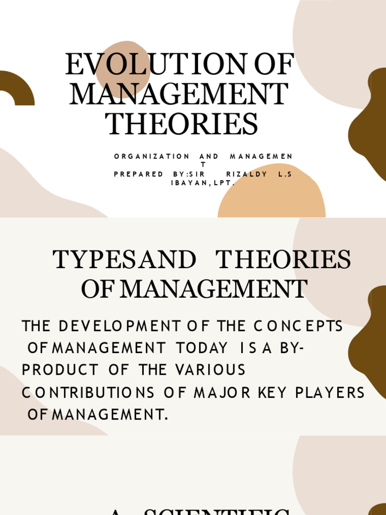 Evolution of Management Theories | PDF | Quality (Business ...