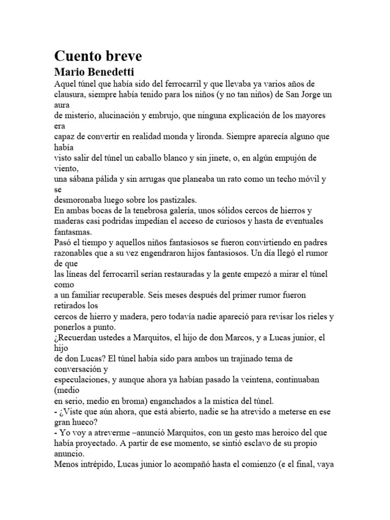 Cuento Breve | PDF | Viajes y turismo | Libros para adolescentes