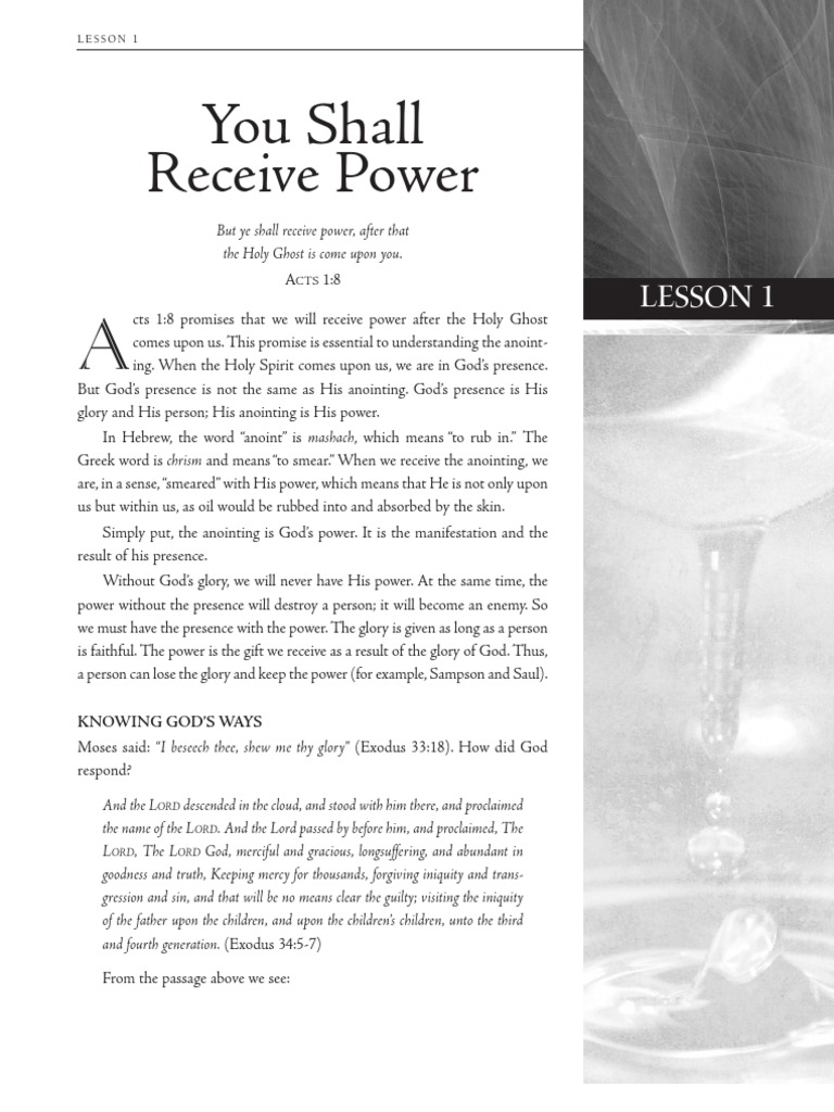 Understanding God's Anointing Power | PDF | Anointing | Elijah
