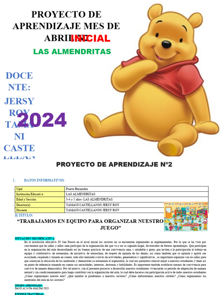 Proyecto de Aprendizaje #2 Abril 2024 | PDF | Aprendizaje | Evaluación