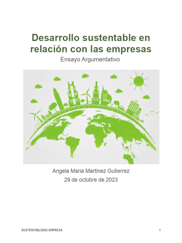 Desarrollo Sustentable Pdf Sustentabilidad Desarrollo Sostenible