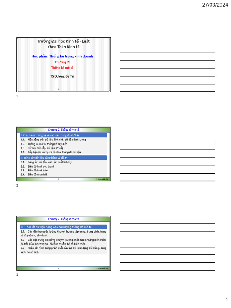 TKTKD Chuong2 Thongkemota | PDF