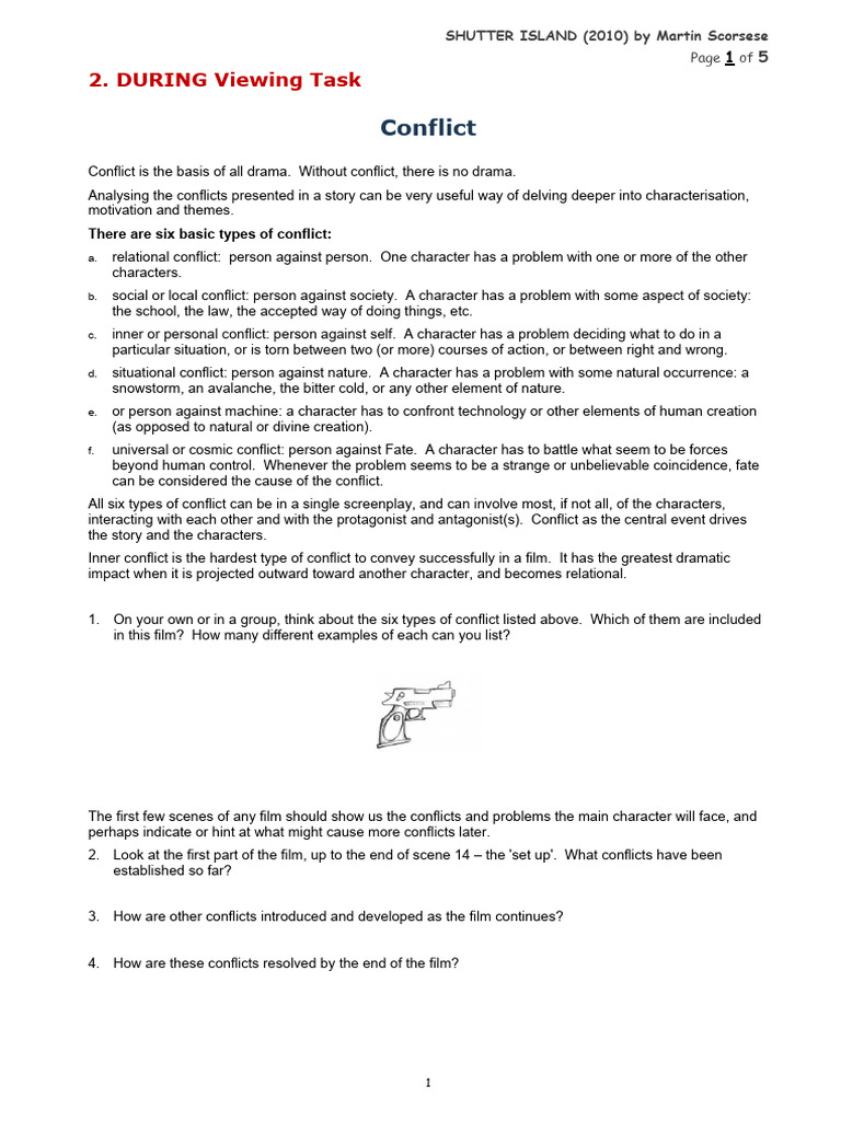 DURING Viewing Task - Shutter Island | PDF | Plot (Narrative) | Narration
