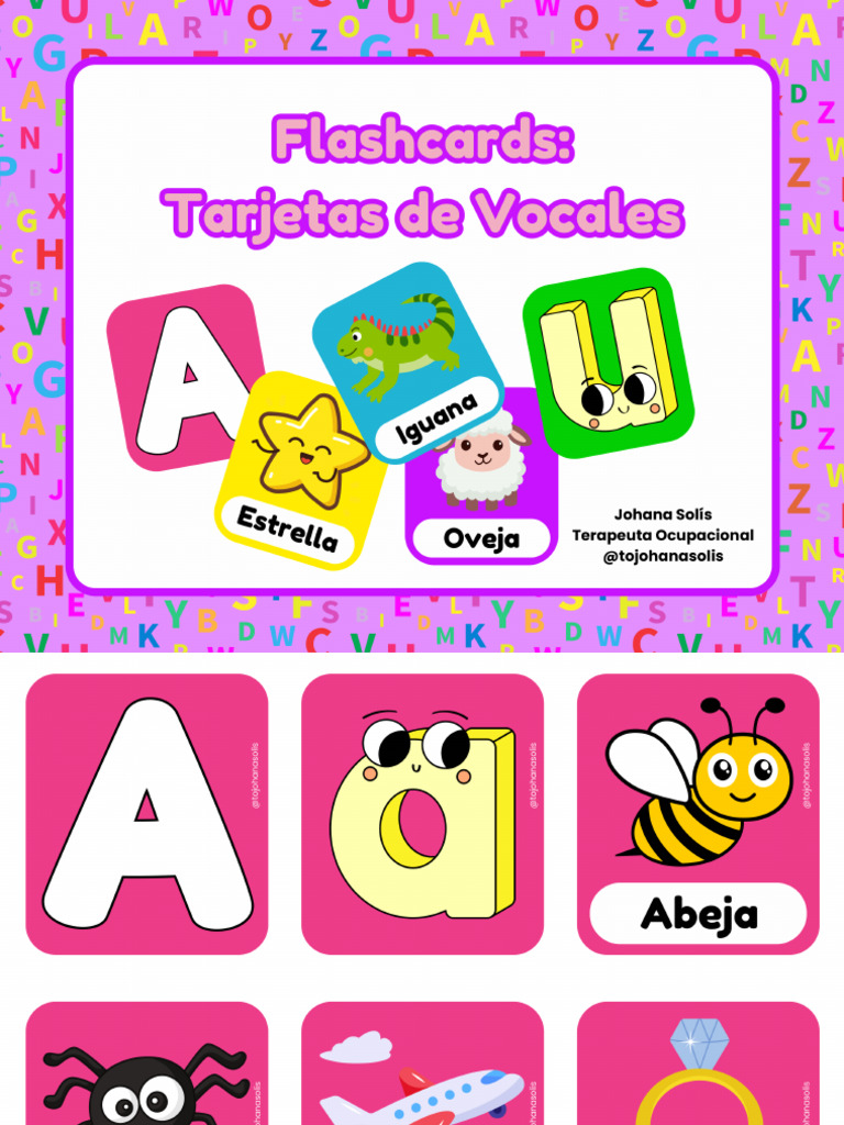 Flashcards Tarjetas Vocales | PDF