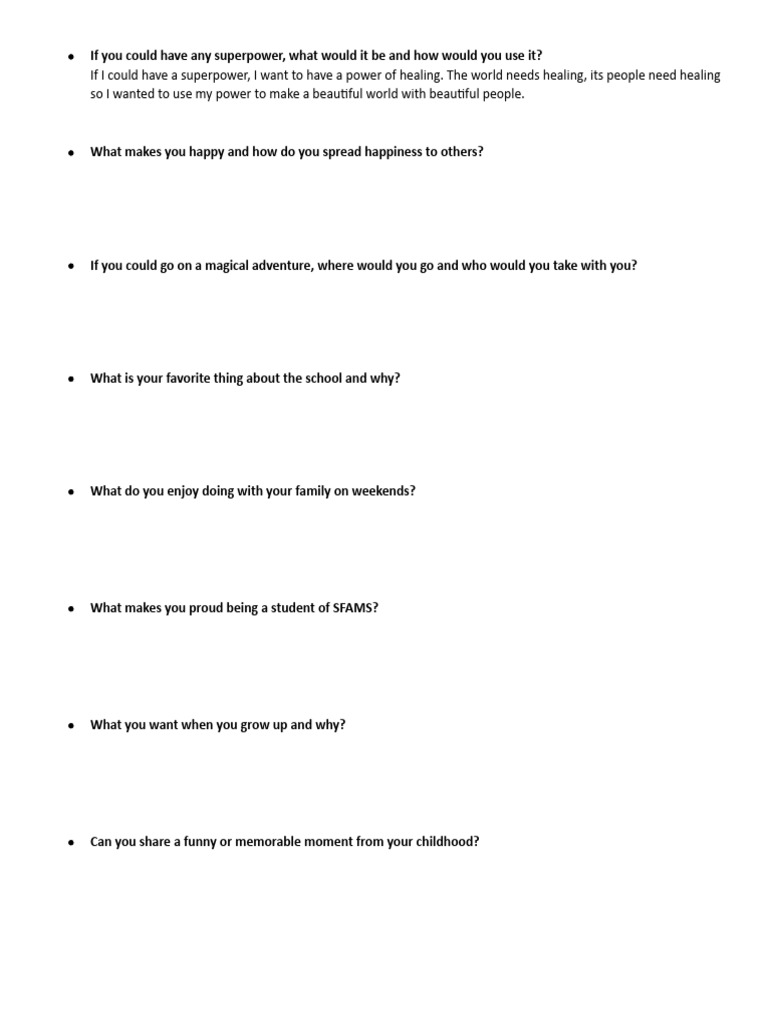 If You Could Have Any Superpower | PDF