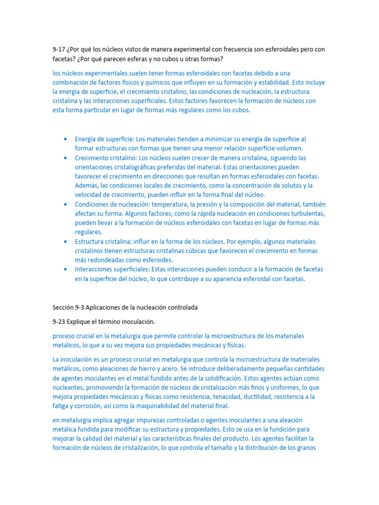Núcleos esferoidales y su formación | PDF | Lentes | Sólido amorfo