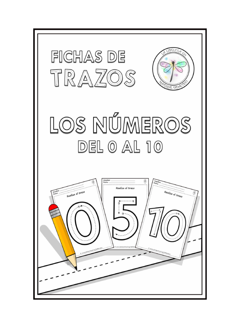 Fichas de Trazos Numeros 0 A 10 | PDF