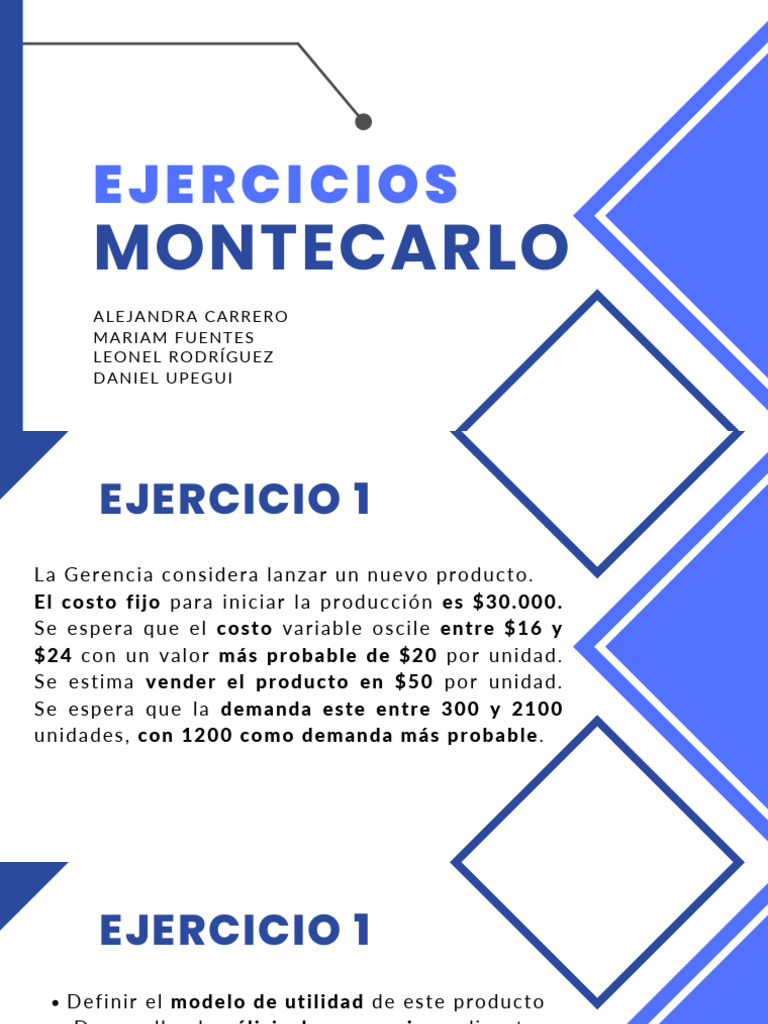 Análisis de Escenarios y Simulación Montecarlo | PDF