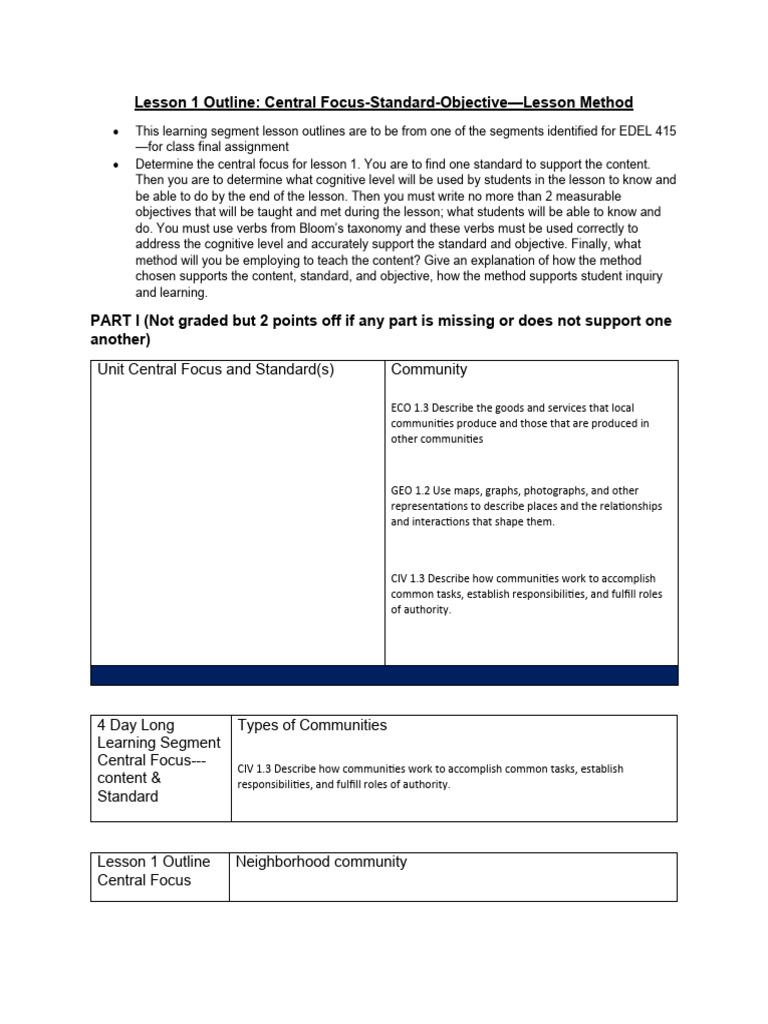 Lesson 1 Outline | PDF | Cognition | Learning