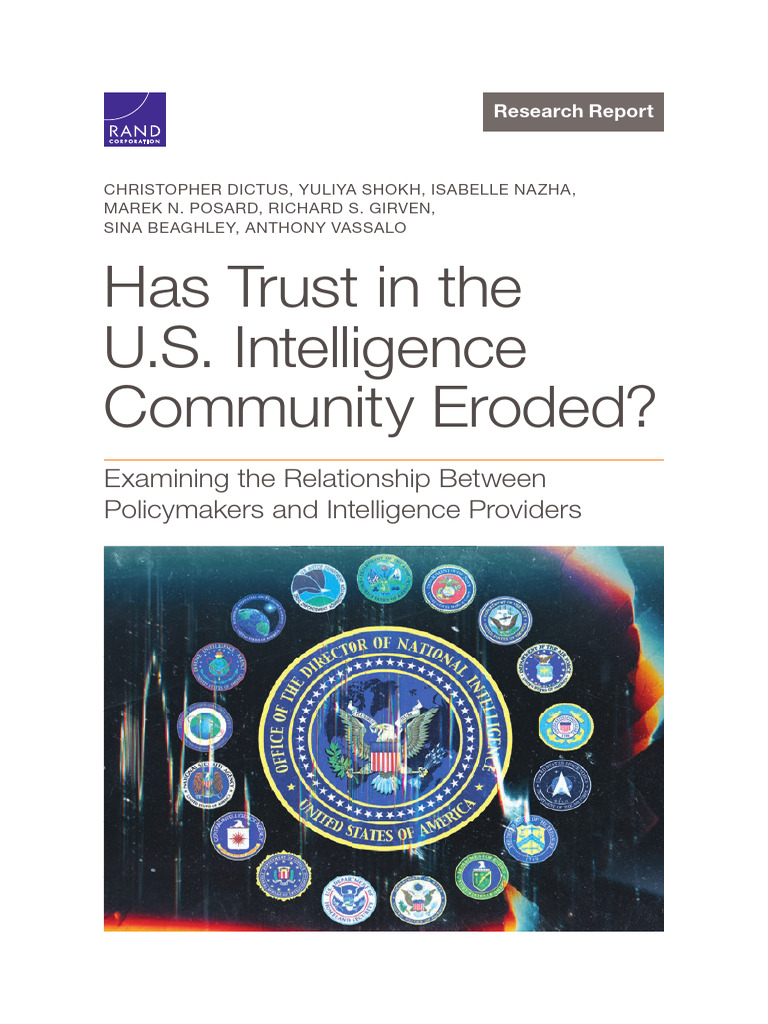 Trust Erosion in U.S. Intelligence Community | PDF | Central ...
