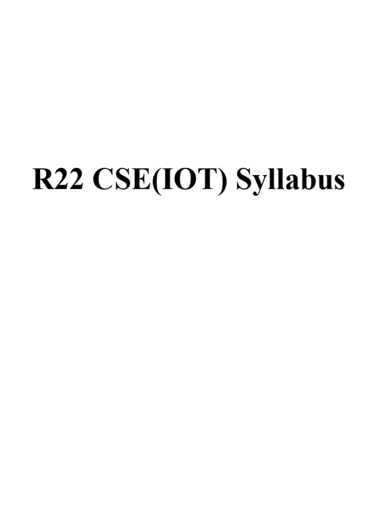 r22 B.tech Cse Iot Syllabus MNB | PDF | Matrix (Mathematics ...