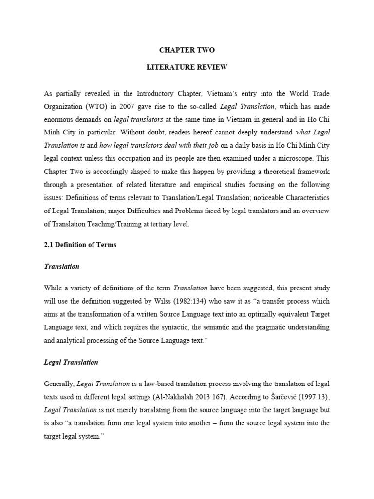 Draft CHAPTER II - LITERATURE REVIEW - W Notes For Citing | PDF ...