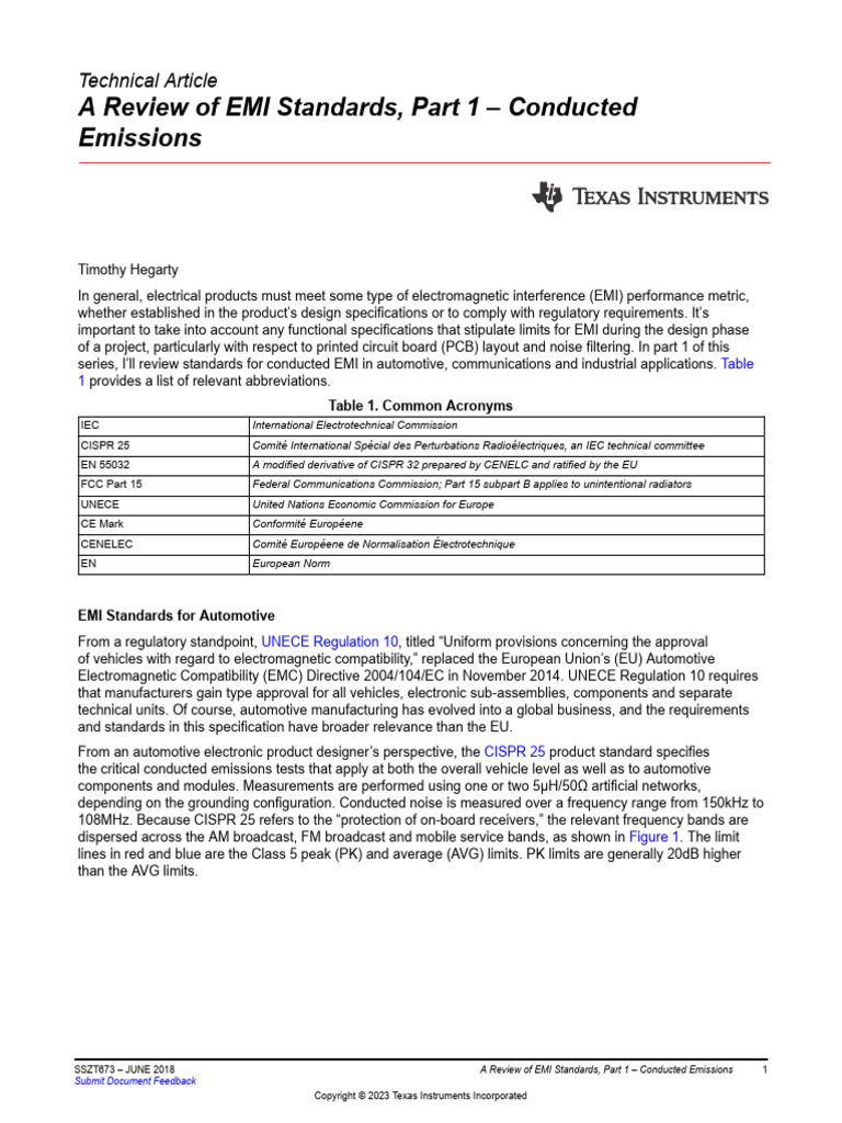 A Review of EMI Standards, Part 1 | PDF | Electromagnetic Interference ...