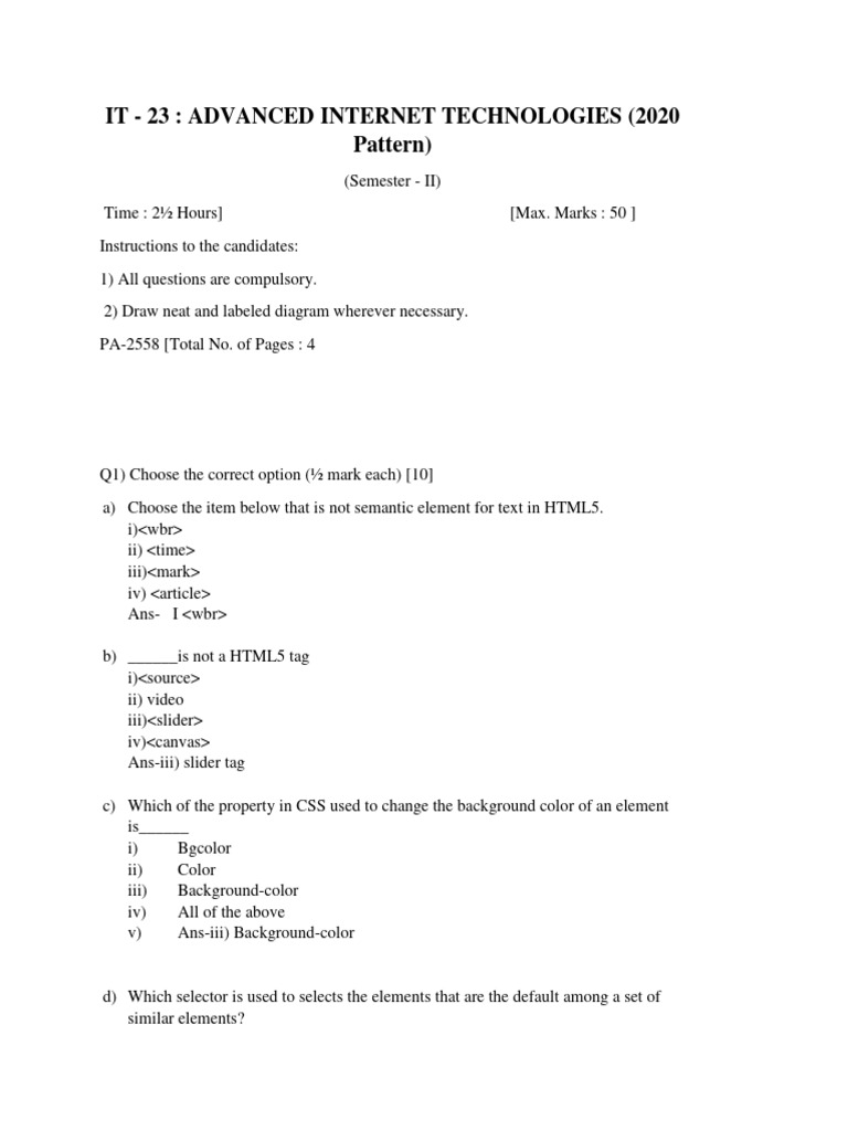 AIT_solved_paper | PDF | Angular Js | World Wide Web