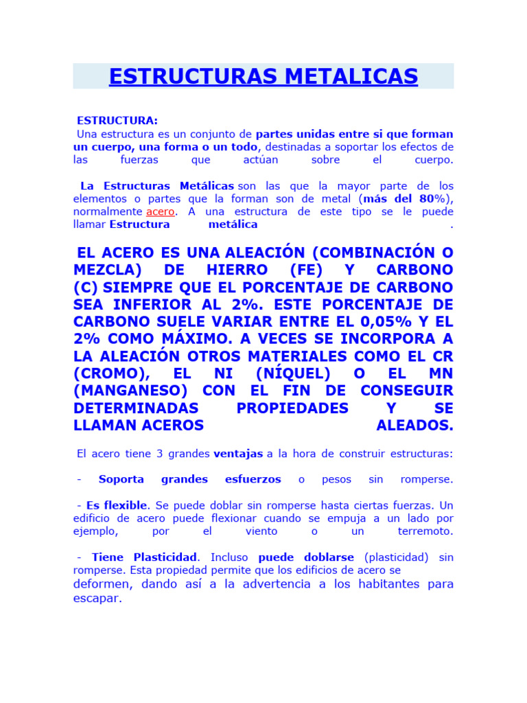 El Acero en La Construccion | PDF | Acero | Aleación
