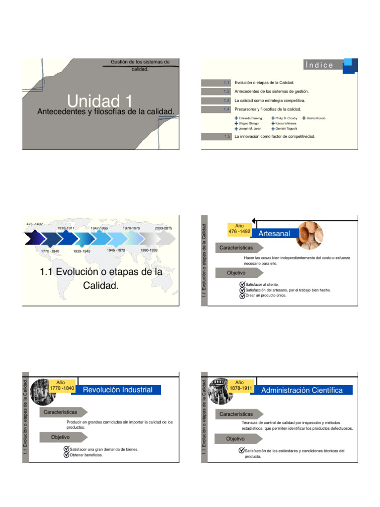 Unidad 1 Gestion de La Calidad | Descargar gratis PDF | Calidad (comercial) | Business