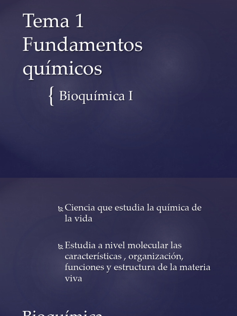 Tema 1. Fundamentos Quimicos | PDF | Macromoléculas | Proteínas