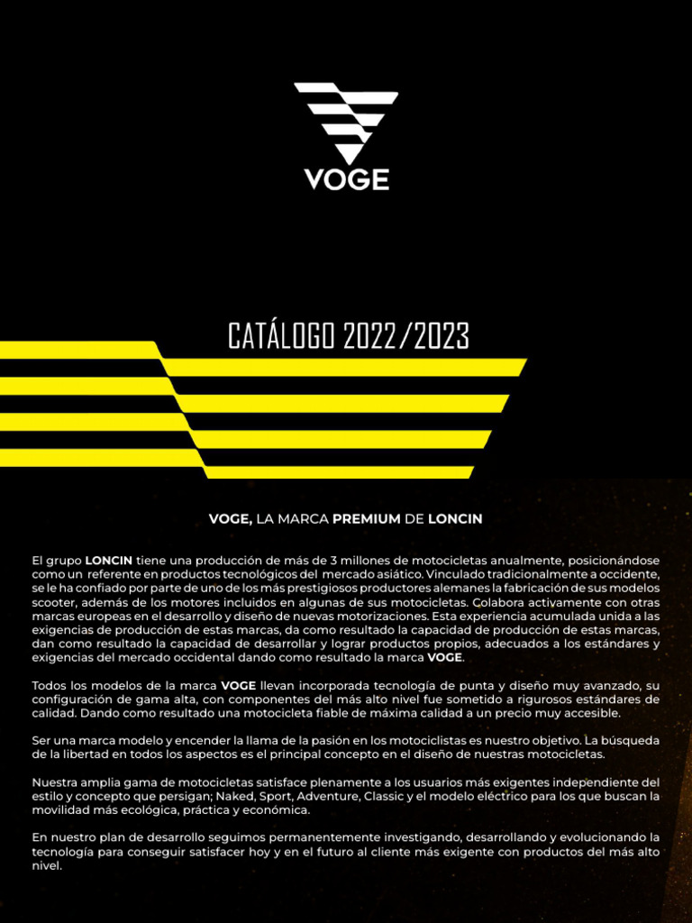 CATÀLOGO VOGE 2022-2023 (1)-2 (1) | PDF | Inyección de combustible | Marca