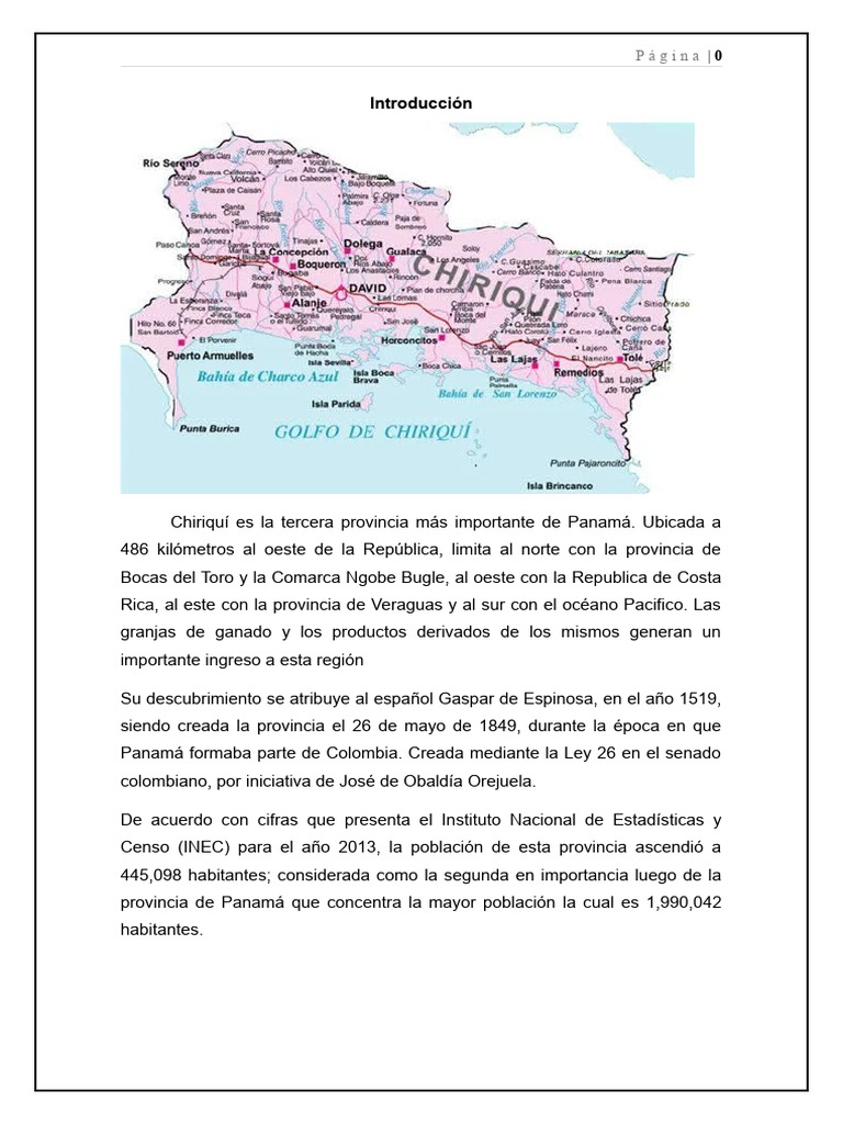 Geografía y Ubicación de Chiriquí | PDF | Ciencias de la Tierra