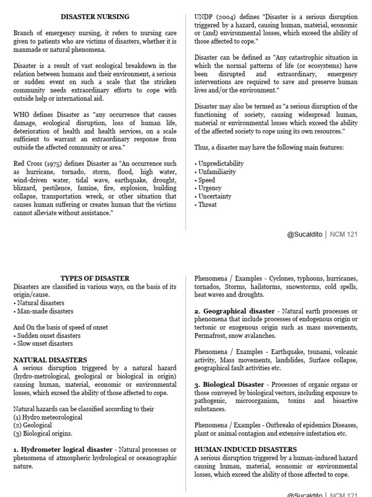 Disaster of Nursing | PDF | Natural Disasters | Hazards