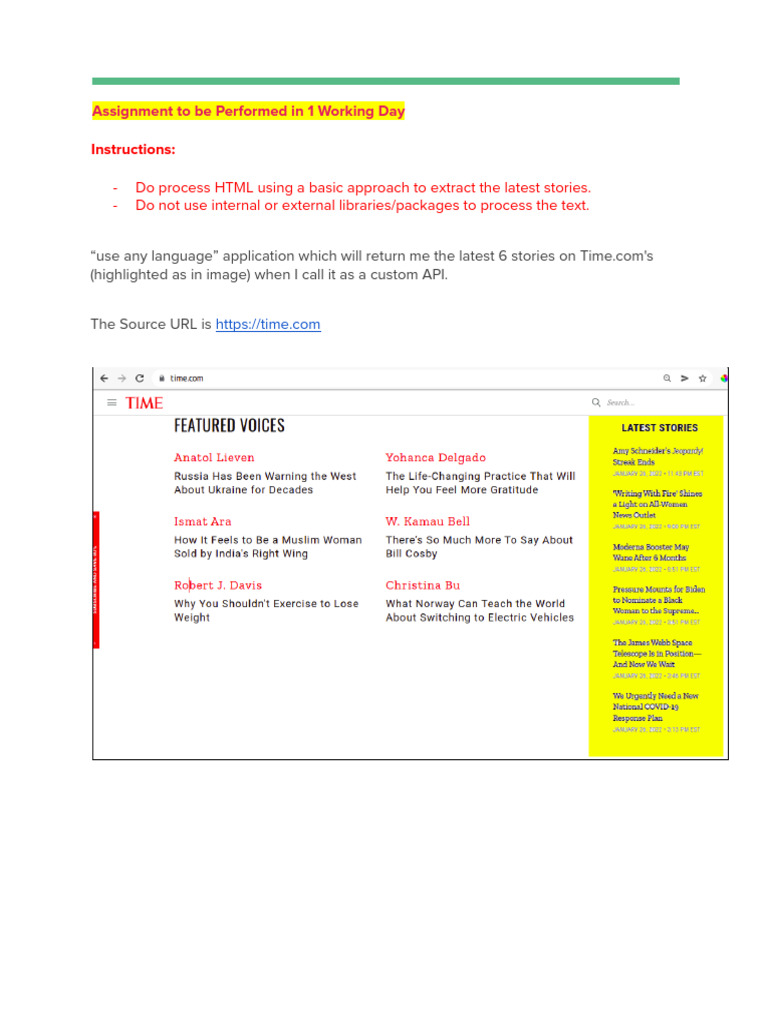 Programming Test Assignment - DLT | PDF
