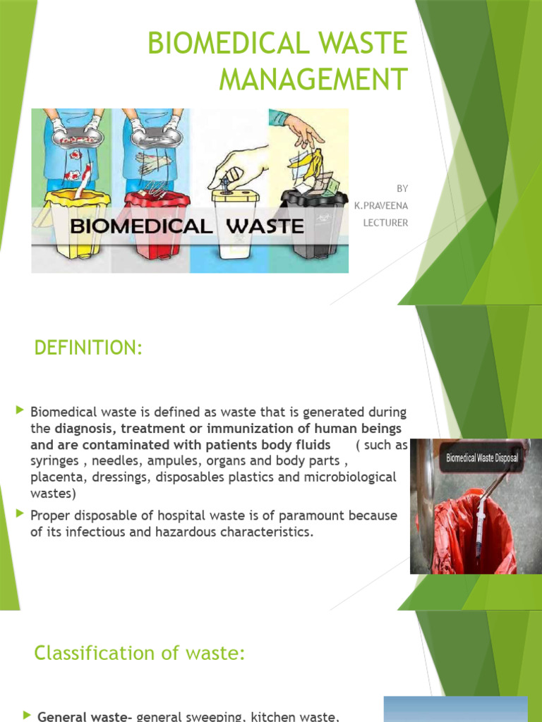 Biomedical Waste Management Overview | PDF | Waste | Waste Management
