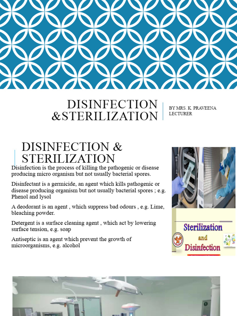 Disinfection &sterilization | PDF | Sterilization (Microbiology) | Disinfectant