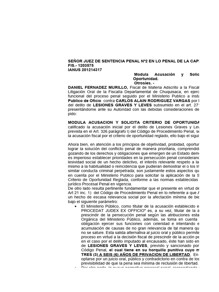 MP - Carlos Alin Rodriguez Vargas | PDF | Derecho penal | Fiscal