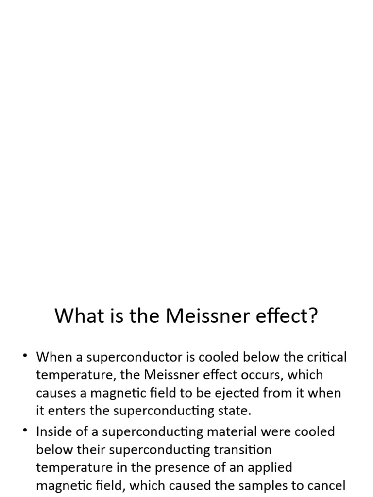What Is The Meissner Effect | PDF
