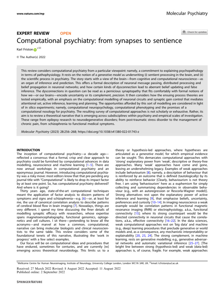 Article 6 | PDF | Computational Neuroscience | Statistical Inference