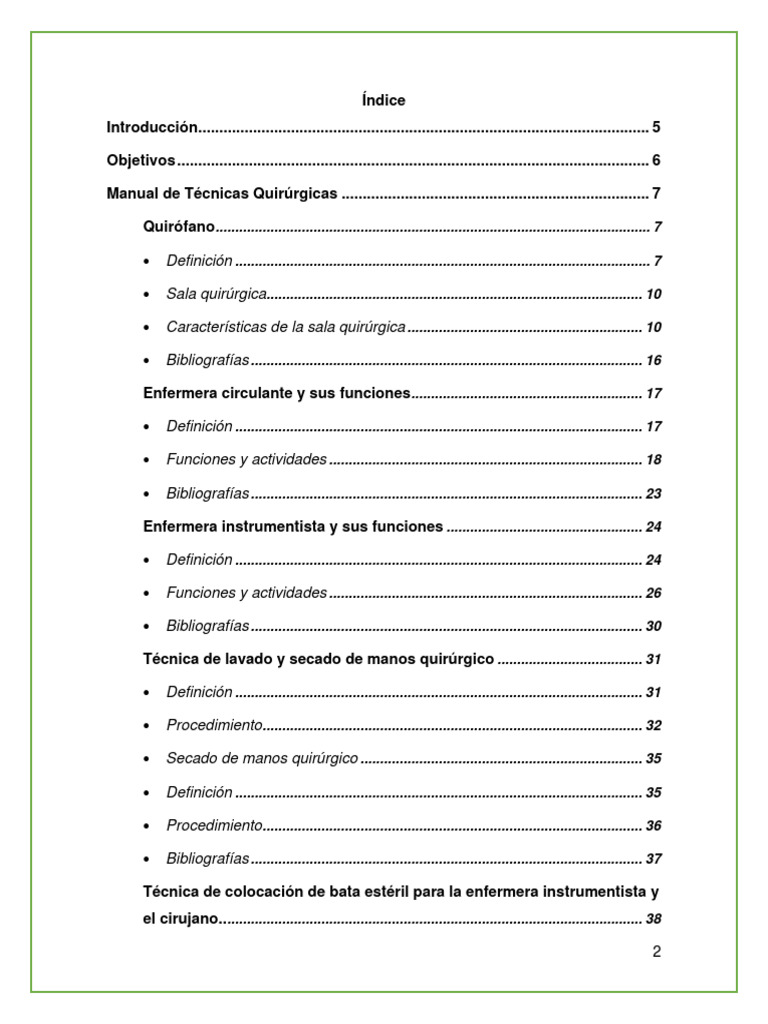 Manual de Técnicas Quirúrgicas_prácticas ALe | PDF | Cirugía | Enfermería
