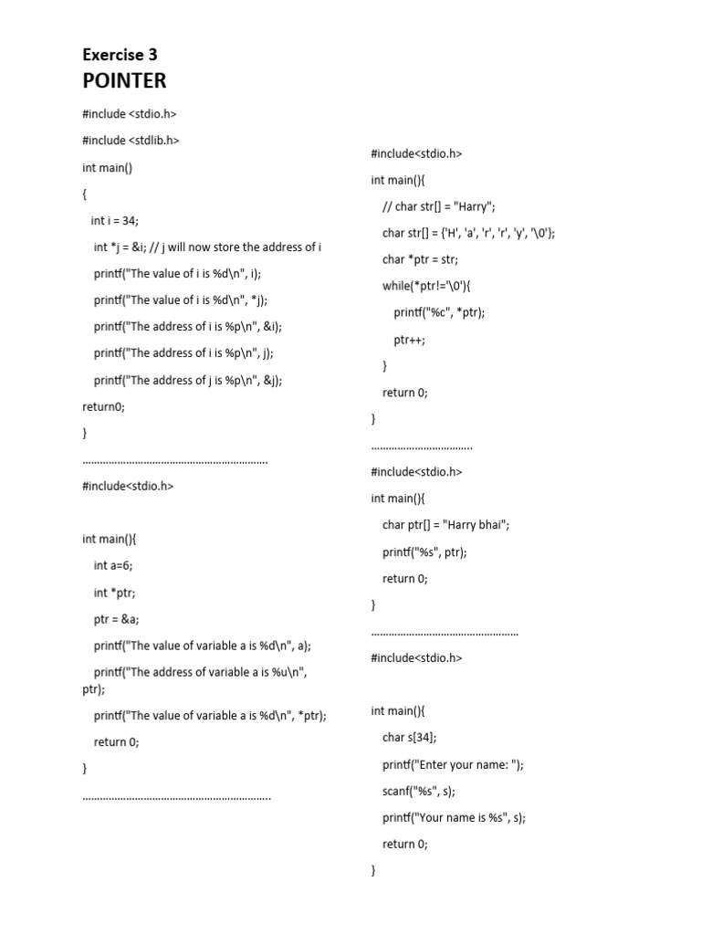 C Language Pointer And Array Pdf Pointer Computer Programming Computer Data 9487
