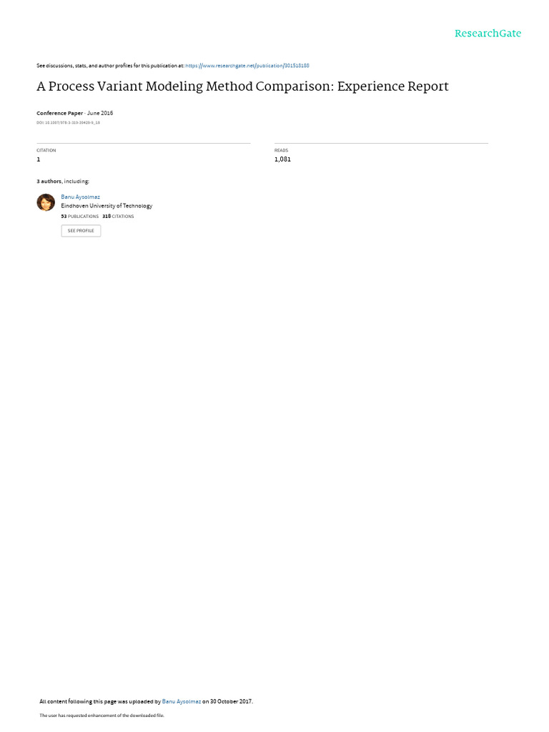 A Process Variant Modeling Method Comparison Exper | PDF | Project Management | Business Process ...