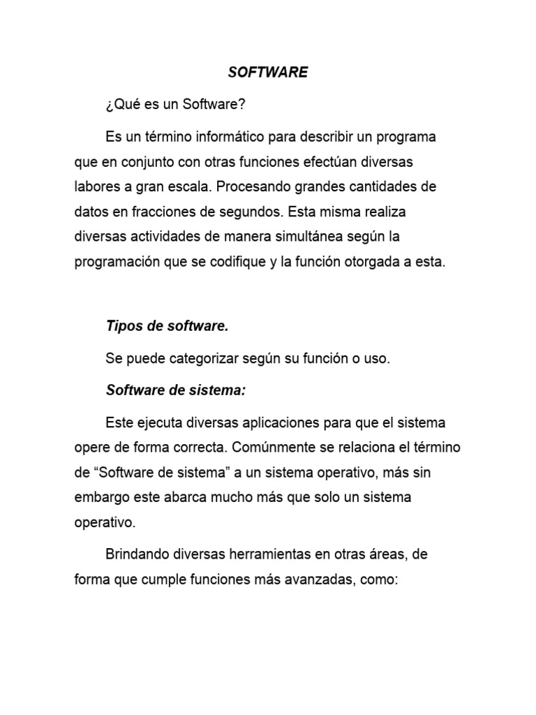 Guía Básica de Tipos de Software | PDF | Software | Programa de computadora