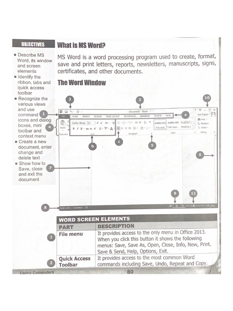 MS Word Is A Word Processing Program Used To Create Format | PDF