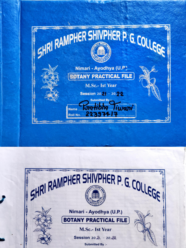 M.Sc.-1st Botany Practical File 1 | PDF