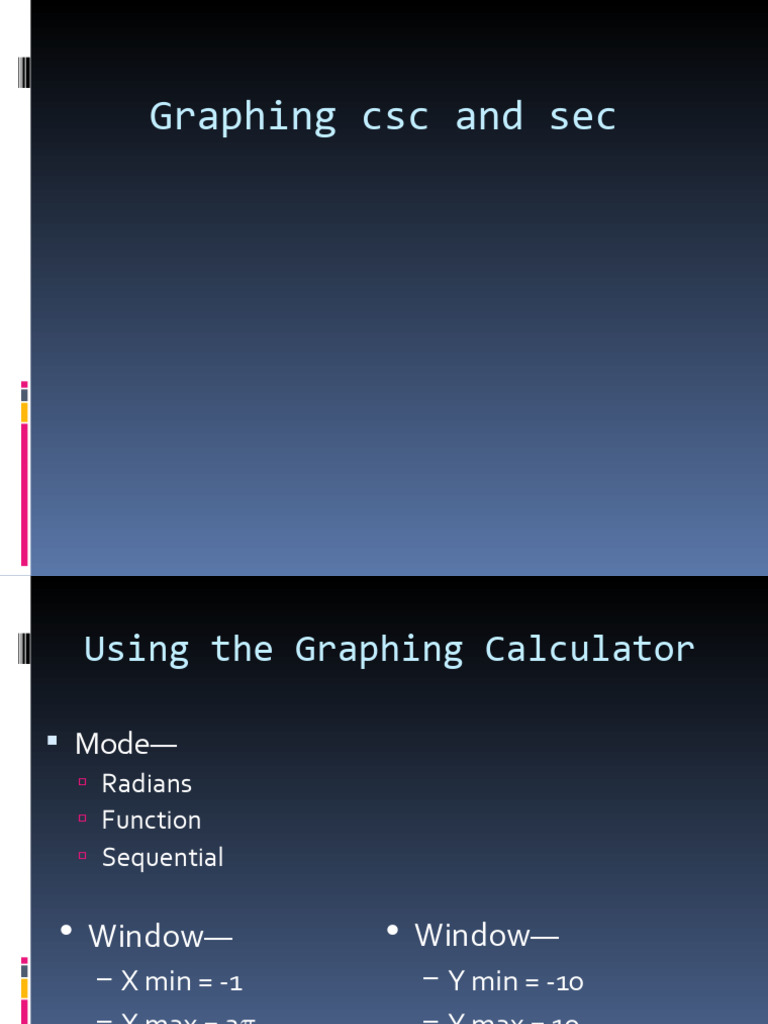 Graphing Sec and CSC | PDF | Computers