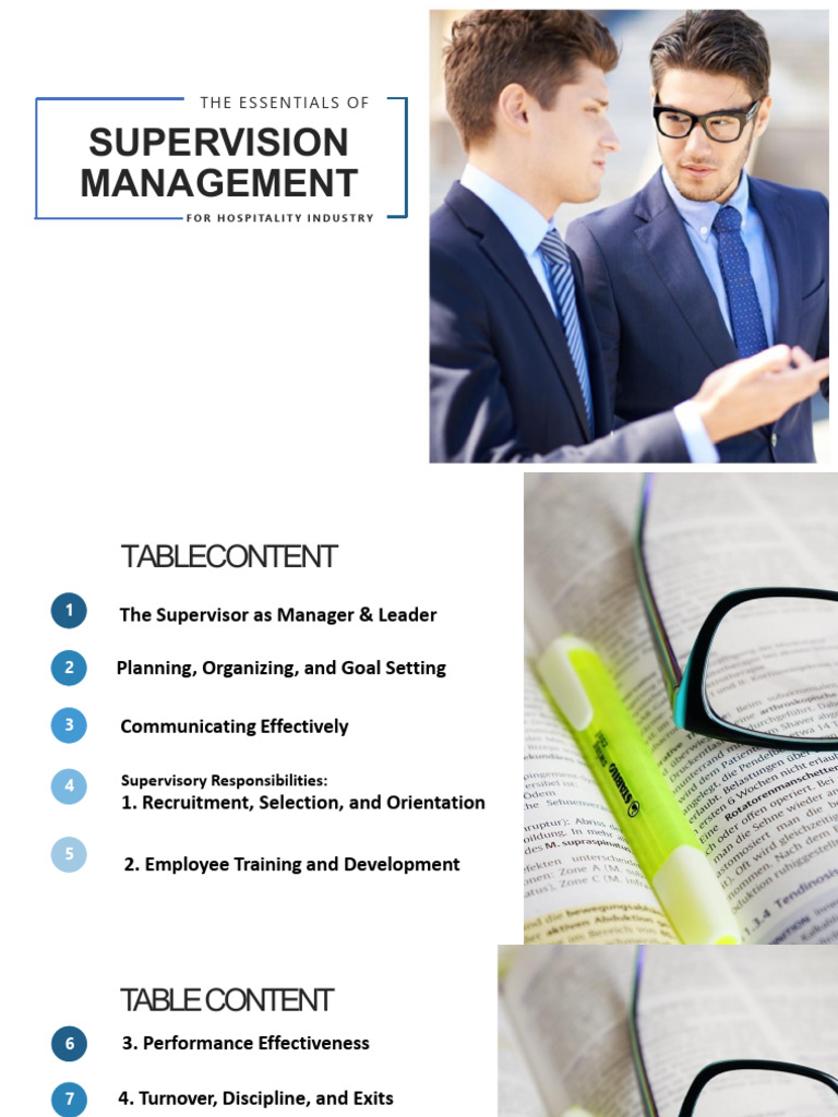 Intro To Supervisory - Supervisor As Manager and Leader | PDF ...