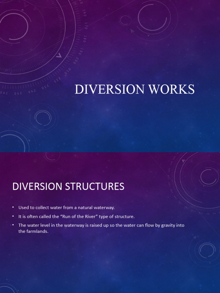 Diversion Works Design | PDF | Spillway | Dam