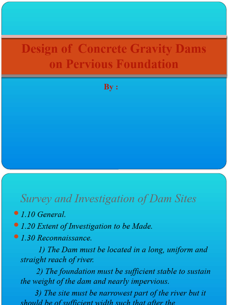 Design Presentation of Diversion Works | PDF | Dam | River