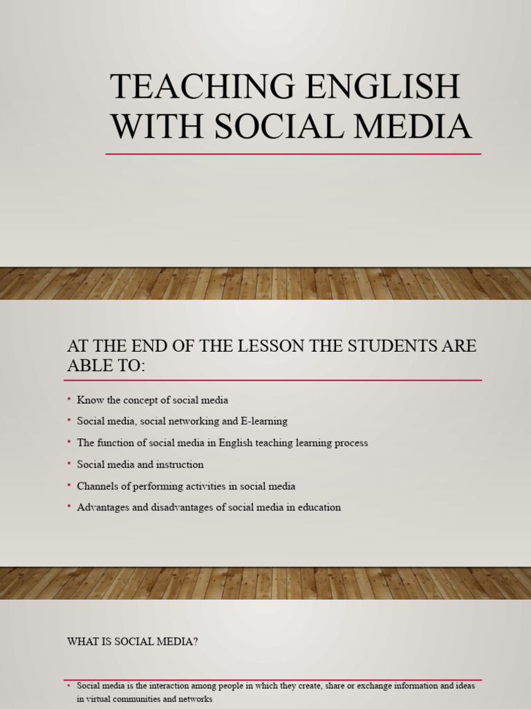 Social Media in English Education | PDF | Social Media | Popular ...
