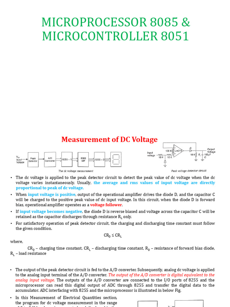 Unit 2 Microprocessor Pdf Analog To Digital Converter Rectifier