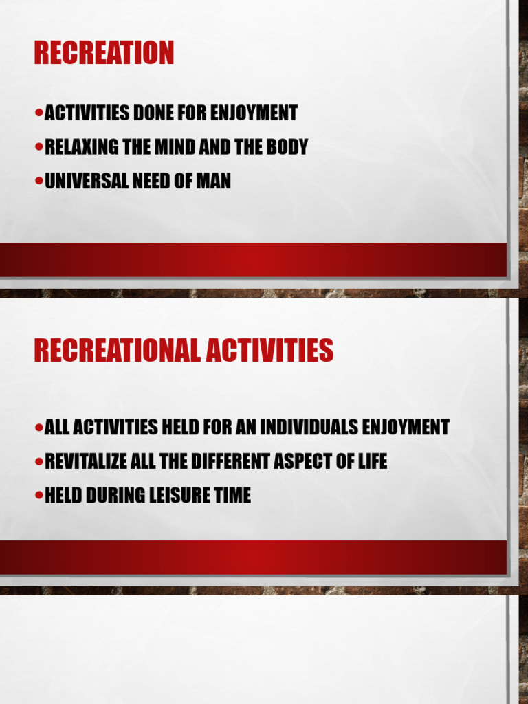 RECREATIONAL-ACTIVITIES | PDF