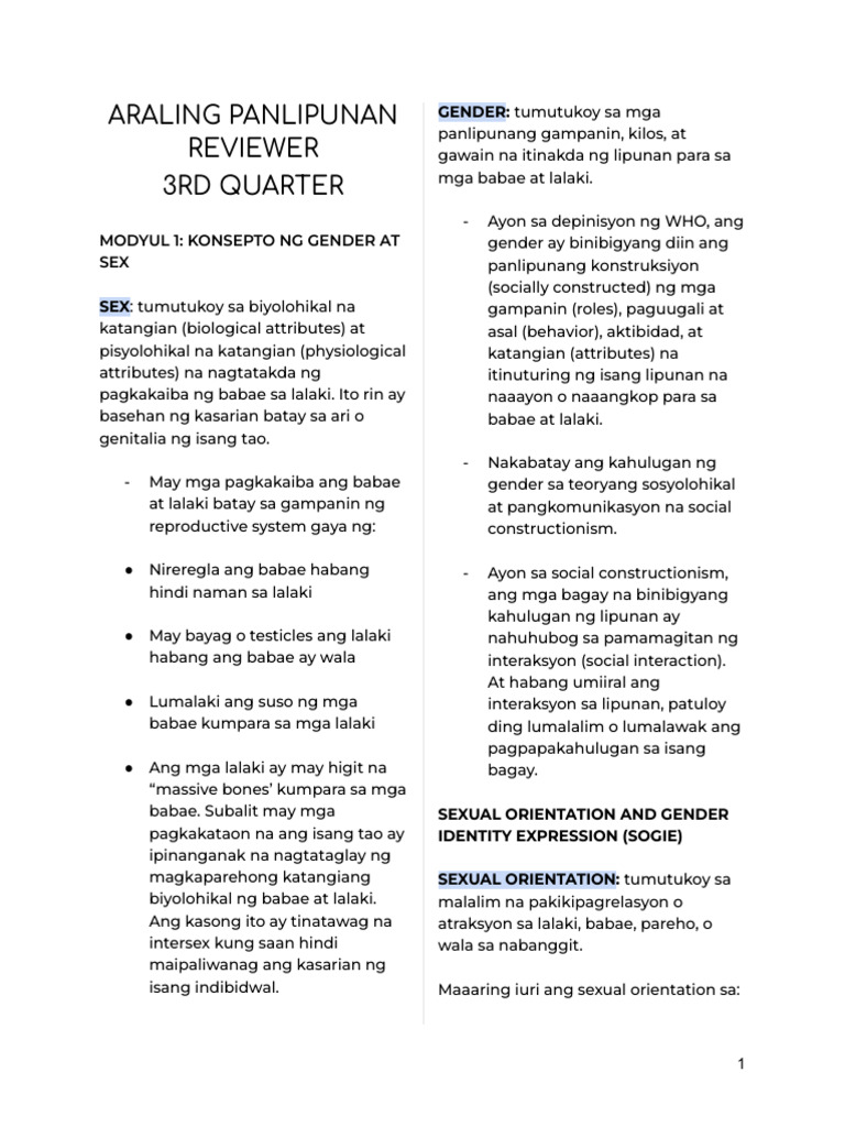 AP Q3 Reviewer | PDF