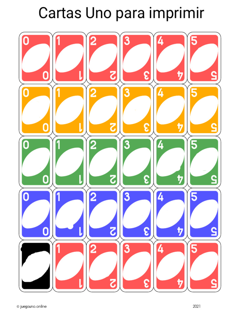 Cartas Juego Uno Para Imprimir | PDF
